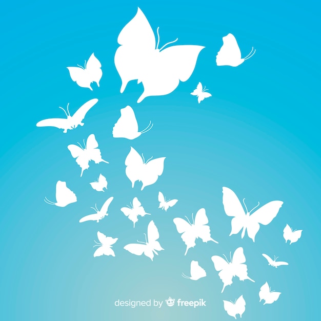 Butterfly Swarm Vectors And Illustrations For Free Download