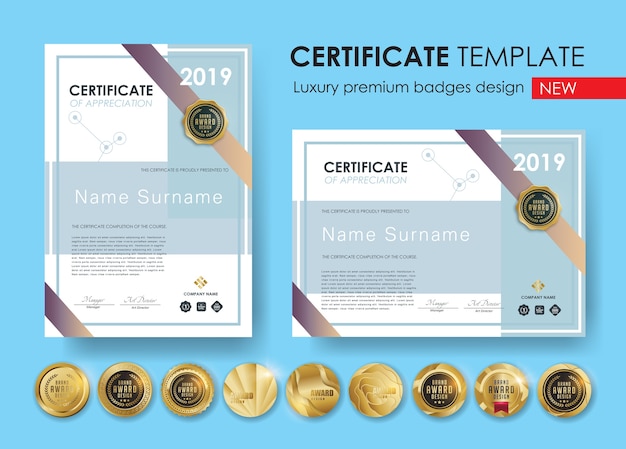 Premium Vector | Certificate template luxury Premium Vector | Certificate template luxury