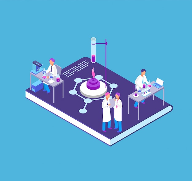 Premium Vector | Isometric science lab Premium Vector | Isometric science lab