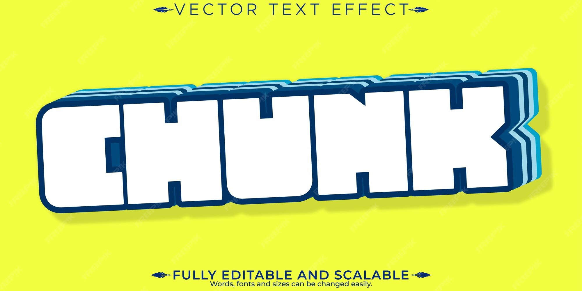 Free Vector | Chunk text effect editable modern and poster text style Free Vector | Chunk text effect editable modern and poster text style
