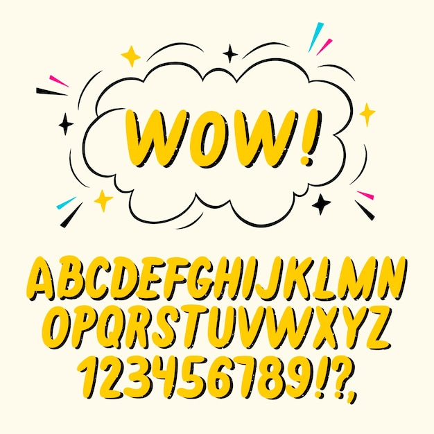 Free Vector | Comic font text effect Free Vector | Comic font text effect