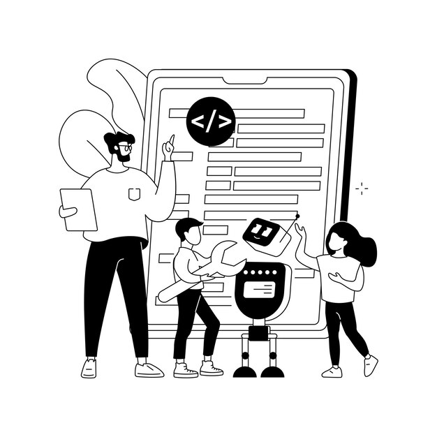 Free Vector | Computer programming camp abstract concept illustration