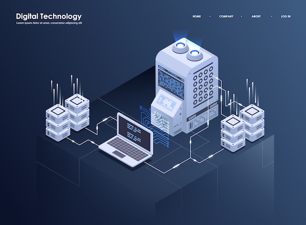 Premium Vector | Concept of big data processing, isometric data center ... Premium Vector | Concept of big data processing, isometric data center ...