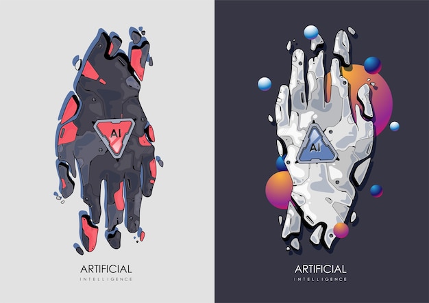 Premium Vector | Concept futuristic ai business illustration. robotic ... Premium Vector | Concept futuristic ai business illustration. robotic ...