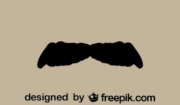 Free Vector | Retro gentleman mustache black icon Free Vector | Retro gentleman mustache black icon