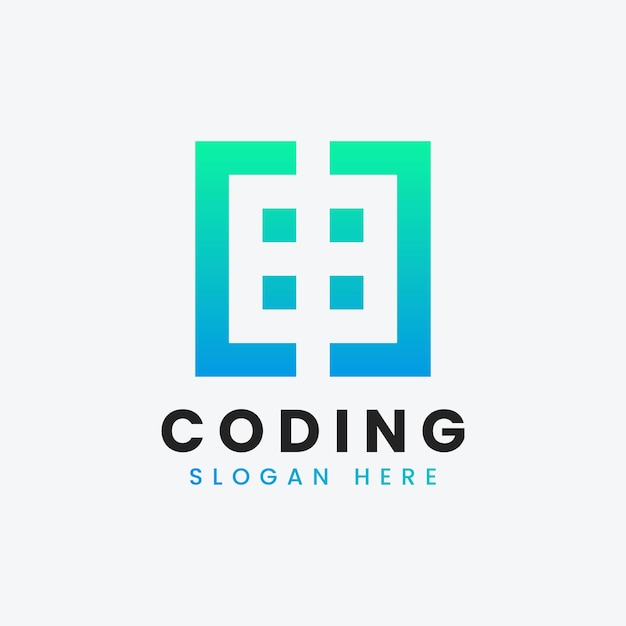Premium Vector | Creative abstract modern programming coding logo ...