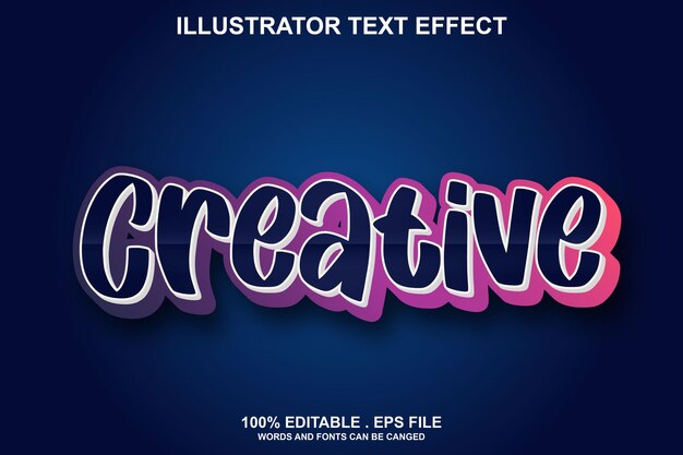Premium Vector | Creative text effect editable Premium Vector | Creative text effect editable
