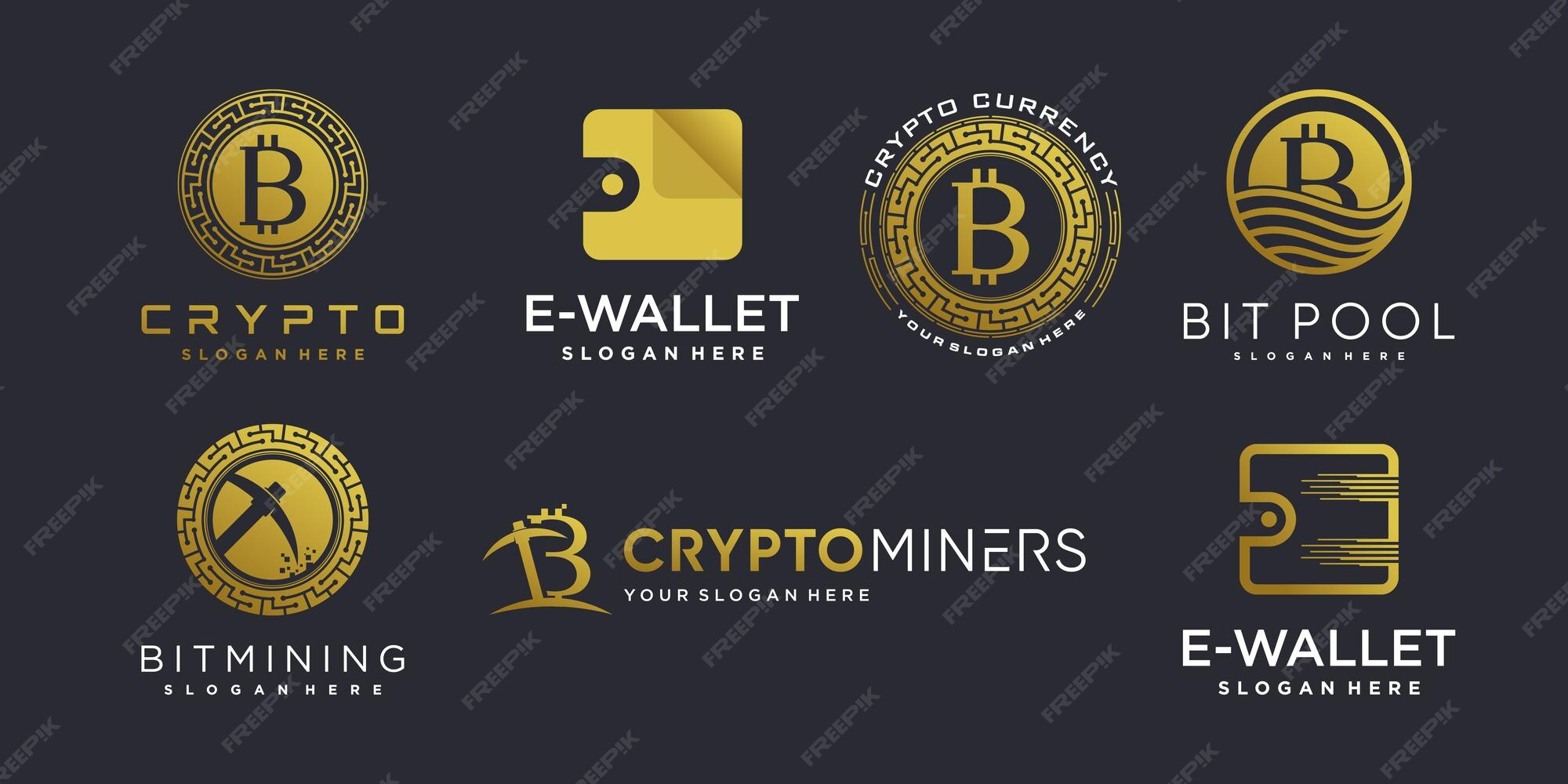 Premium Vector | Crypto logo collection with modern creative element ... Premium Vector | Crypto logo collection with modern creative element ...