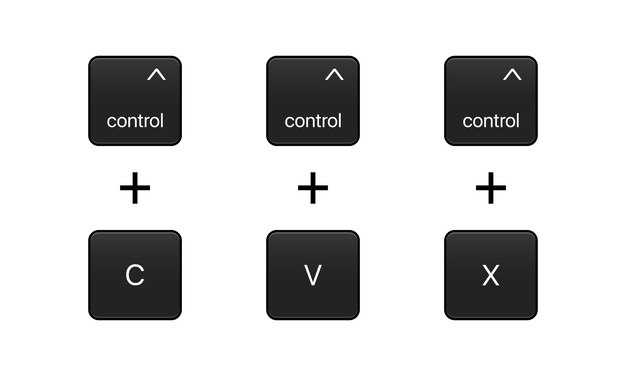 Premium Vector | Computer keyboard shortcuts with vector buttons