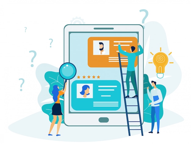 Premium Vector | Customer relationship management flat illustration Premium Vector | Customer relationship management flat illustration