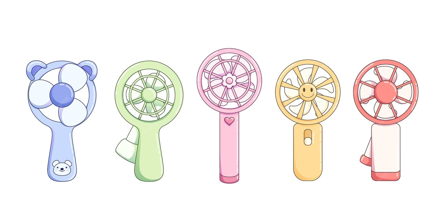 Free Vector | Cute portable handheld electric fan Free Vector | Cute portable handheld electric fan