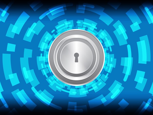 Premium Vector | Cyber security keyhole lock Premium Vector | Cyber security keyhole lock
