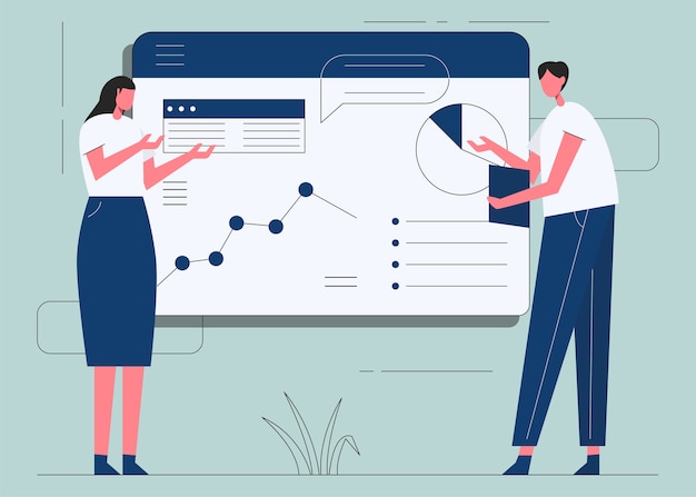 Premium Vector | Data analysis concept illustration Premium Vector | Data analysis concept illustration