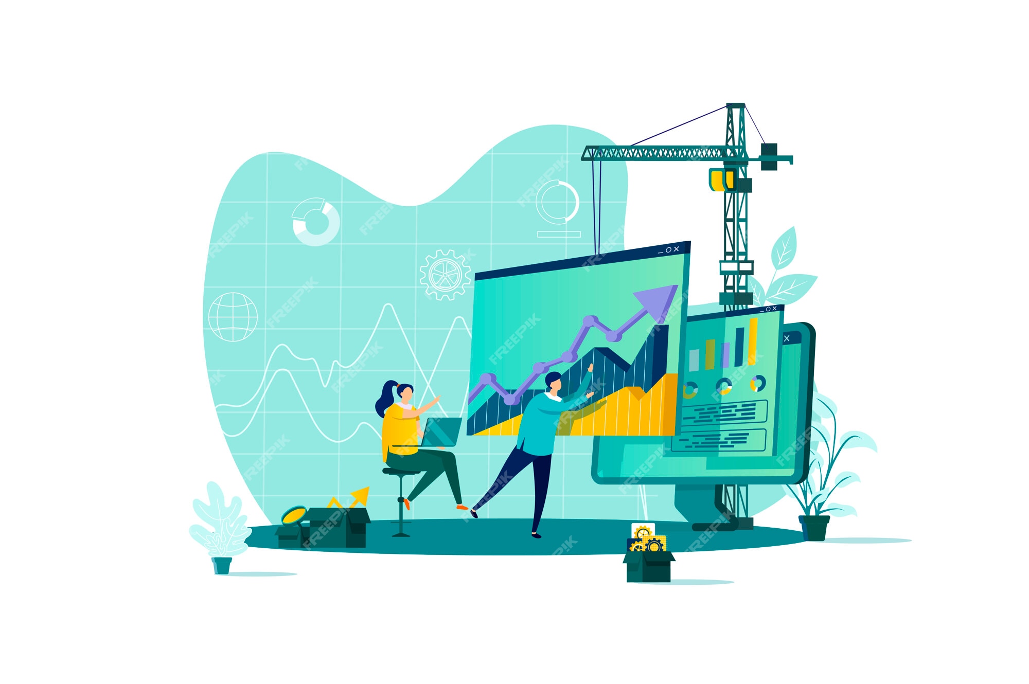 Premium Vector | Data analysis concept in style with people characters ... Premium Vector | Data analysis concept in style with people characters ...