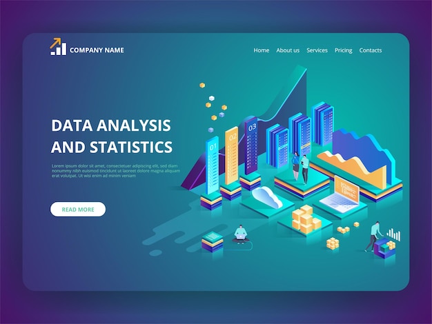Premium Vector | Data analysis servicec abstract illustration Premium Vector | Data analysis servicec abstract illustration