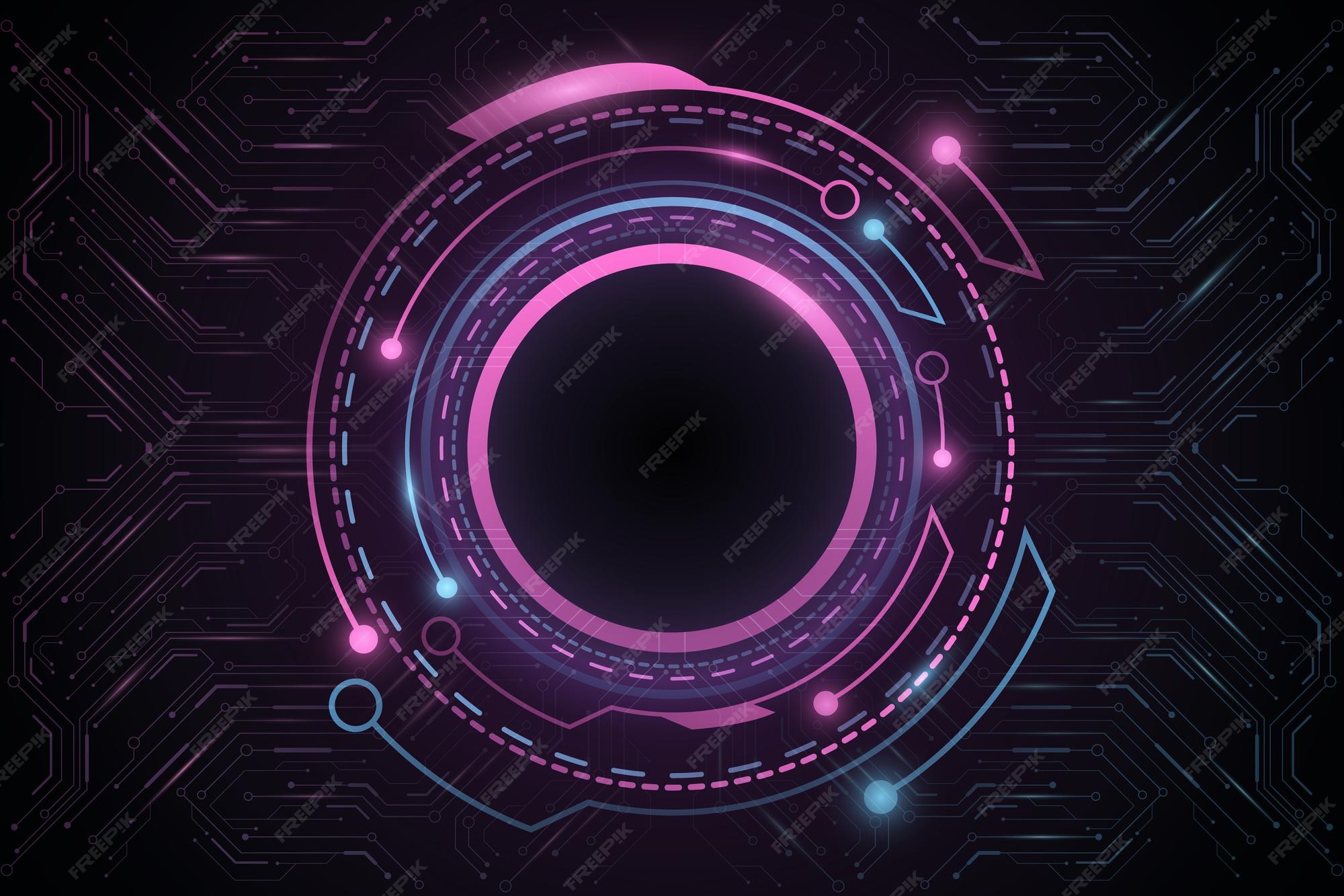 Premium Vector | Digital futuristic hud gui ui with computer circuit ...