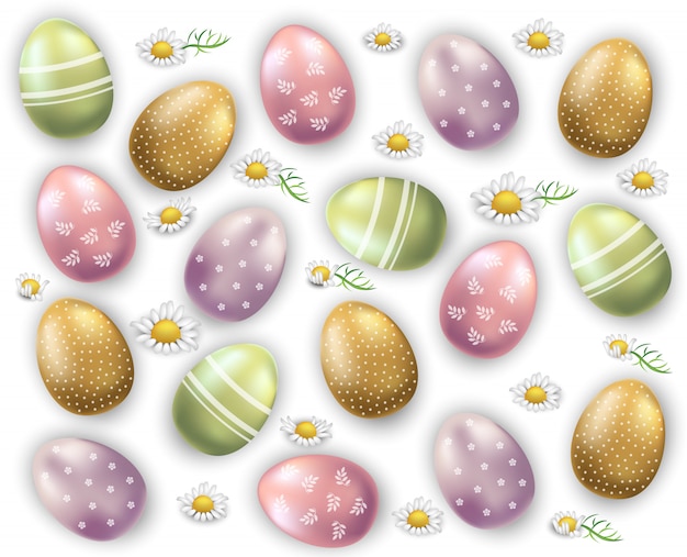 Premium Vector | Easter eggs pattern background Premium Vector | Easter eggs pattern background