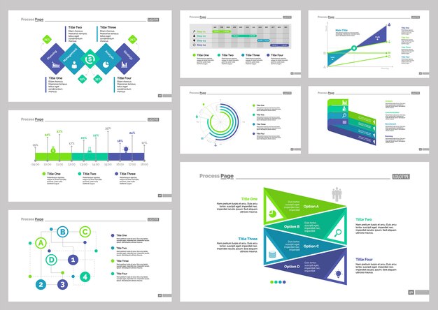 Free Vector | Six planning diagrams slide templates set Free Vector | Six planning diagrams slide templates set
