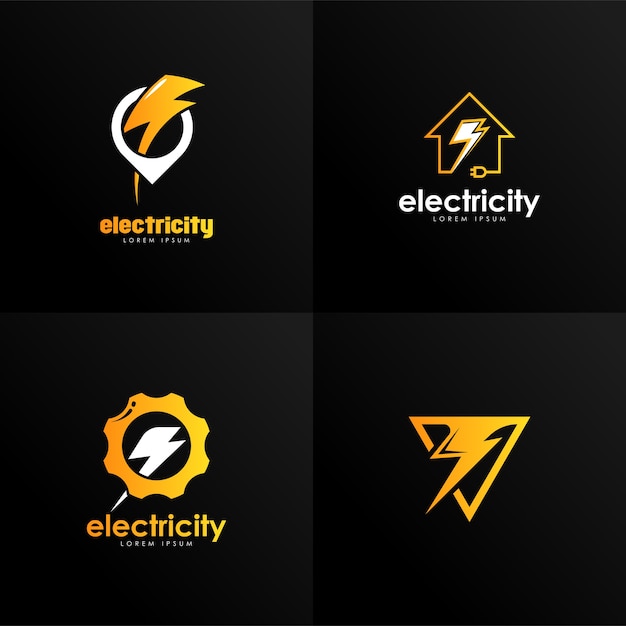 Premium Vector | Electricity logo vector Premium Vector | Electricity logo vector