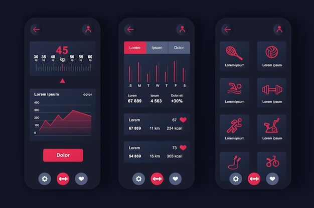 Premium Vector | Neomorphic mobile app ui ux kit blockchain unique ... Premium Vector | Neomorphic mobile app ui ux kit blockchain unique ...