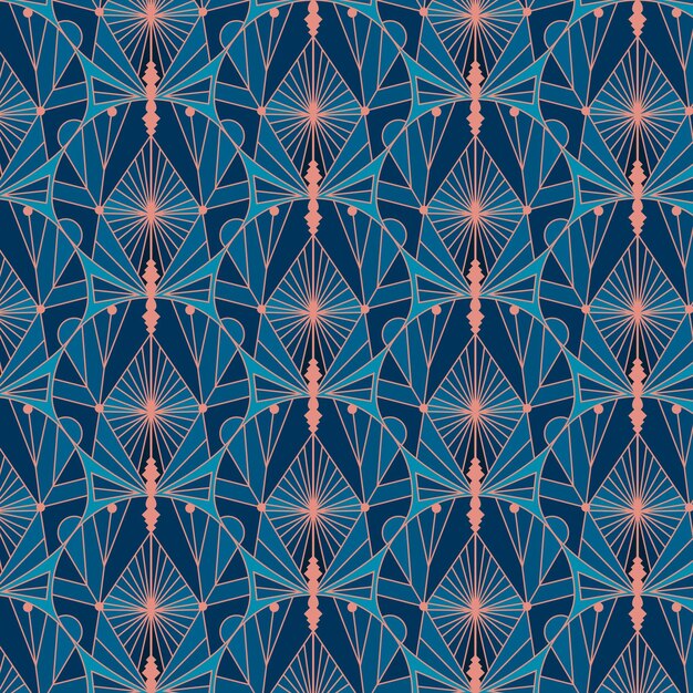 Free Vector | Flat design elegant art deco seamless pattern Free Vector | Flat design elegant art deco seamless pattern