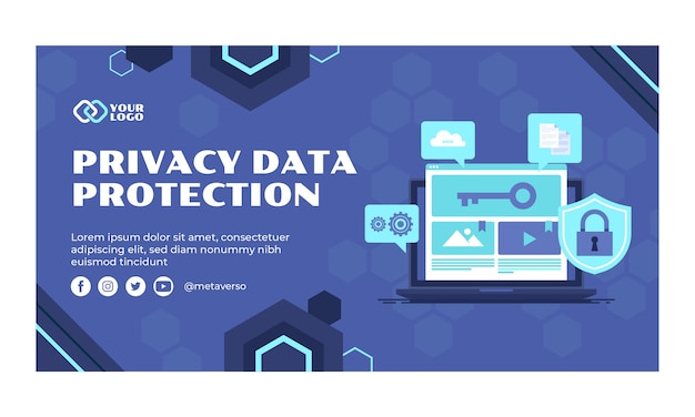 Free Vector | Flat design data privacy webinar Free Vector | Flat design data privacy webinar
