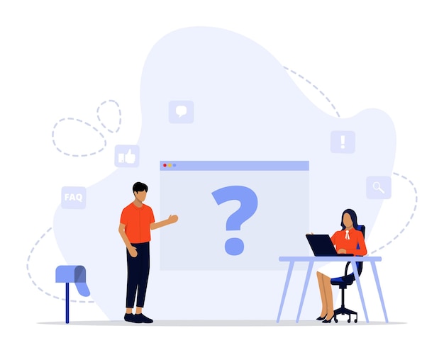 Premium Vector | Flat frequently asked questions concept Premium Vector | Flat frequently asked questions concept