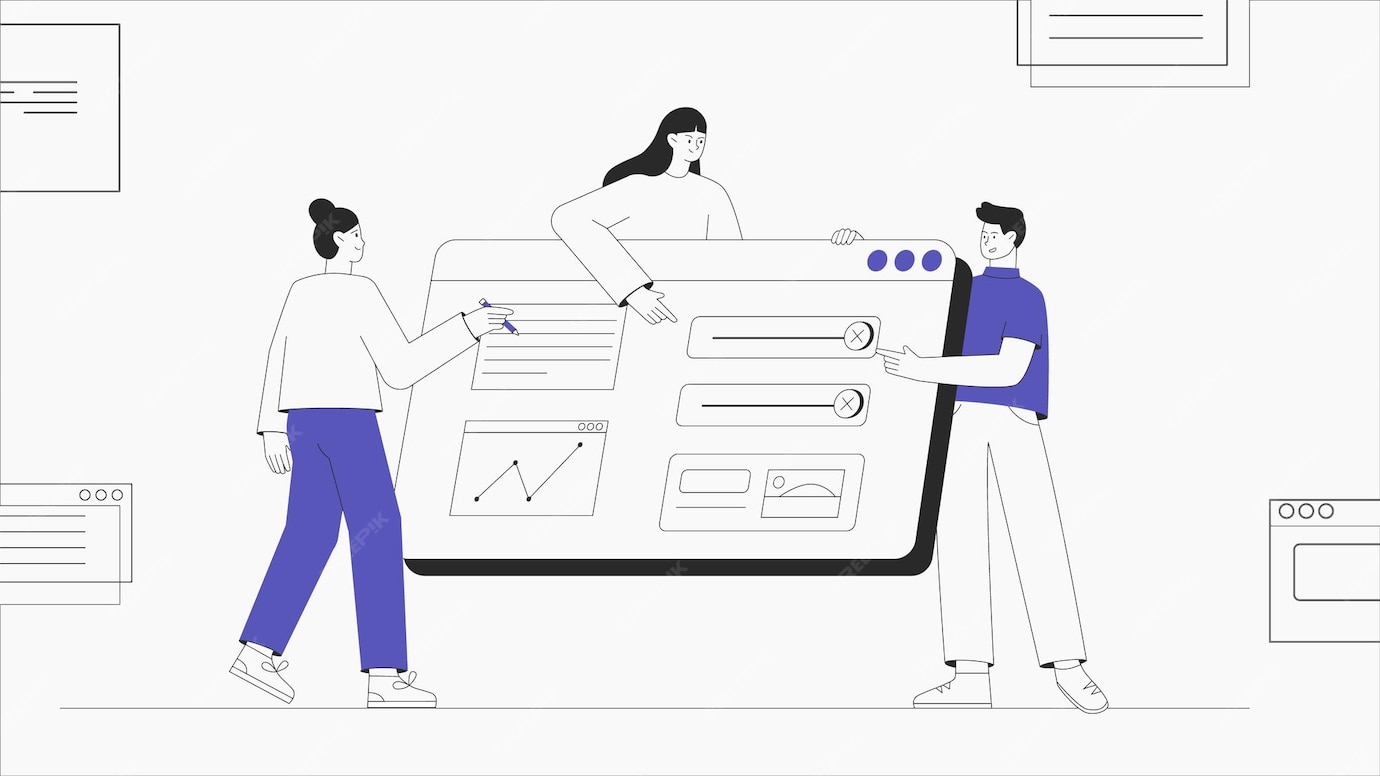 Premium Vector | Flat style business people illustration. software ...