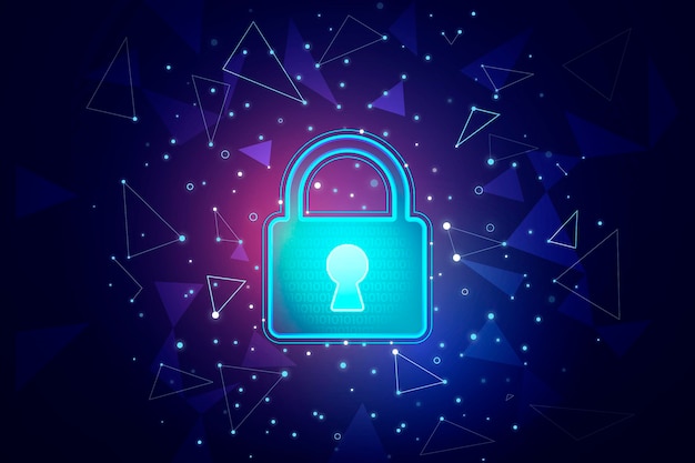 Premium Vector | Futuristic cyber security wallpaper Premium Vector | Futuristic cyber security wallpaper