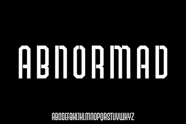 Premium Vector | Futuristic modern geometric font Premium Vector | Futuristic modern geometric font