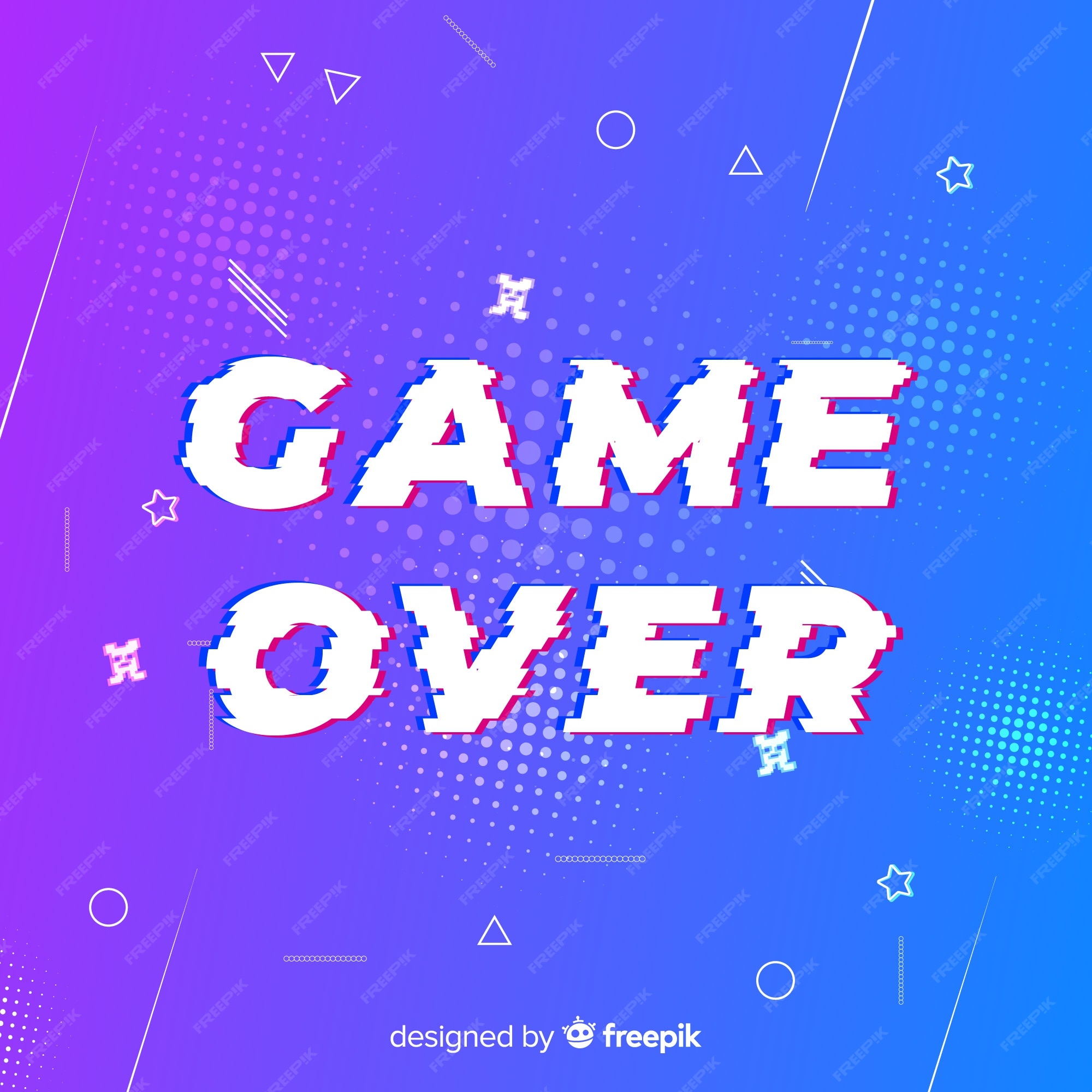Premium Vector | Game over background Premium Vector | Game over background