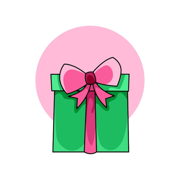 Free Vector | Gift box cute logo design vector Free Vector | Gift box cute logo design vector