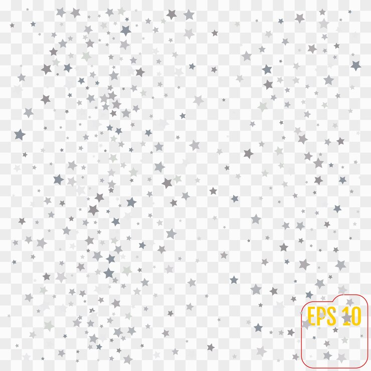Premium Vector Glittering Silver Stars Confetti Glamour Luxury Design