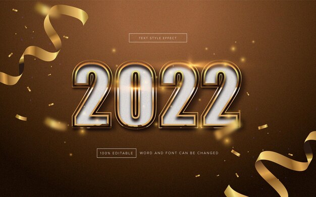 Premium Vector | Chrome 2022 editable text effect Premium Vector | Chrome 2022 editable text effect