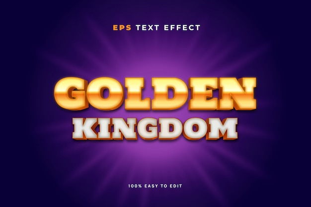 Premium Vector | Golden kingdom text effects Premium Vector | Golden kingdom text effects