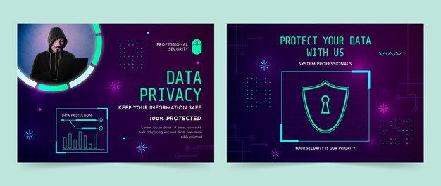 Free Vector | Gradient data privacy webinar Free Vector | Gradient data privacy webinar