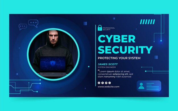 Free Vector | Gradient data privacy webinar template Free Vector | Gradient data privacy webinar template