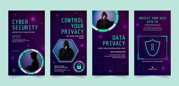 Free Vector | Gradient data privacy webinar Free Vector | Gradient data privacy webinar