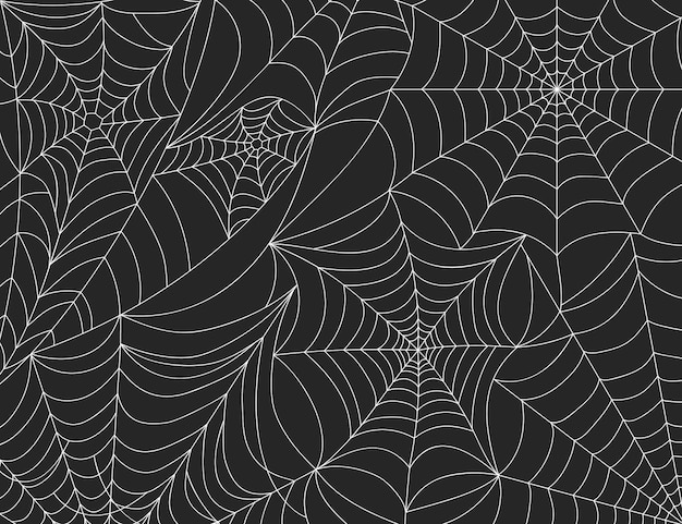 Premium Vector | Large white torn spider web on black background ... Premium Vector | Large white torn spider web on black background ...