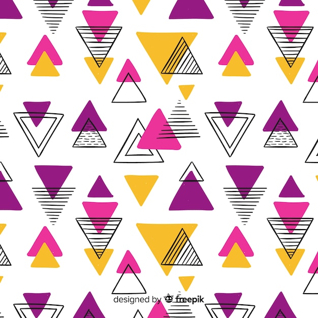 Free Vector | Hand drawn abstract geometric background Free Vector | Hand drawn abstract geometric background