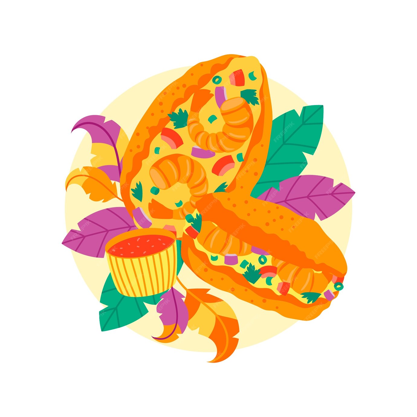Free Vector | Hand drawn acaraje illustration Free Vector | Hand drawn acaraje illustration