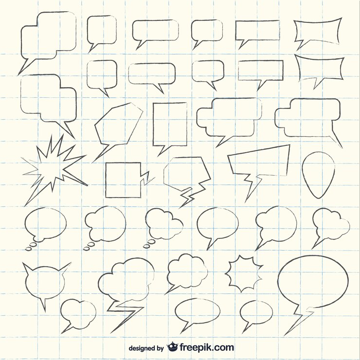 Free Vector | Hand drawn bubbles speech Free Vector | Hand drawn bubbles speech