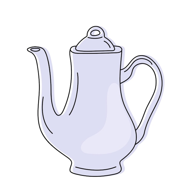 Premium Vector | Hand drawn ceramic coffee pot Premium Vector | Hand drawn ceramic coffee pot