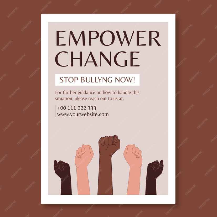 Free Vector | Hand drawn minimalist empower change poster Free Vector | Hand drawn minimalist empower change poster