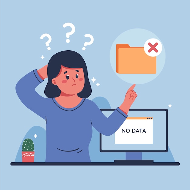 Free Vector | Hand drawn no data illustration Free Vector | Hand drawn no data illustration
