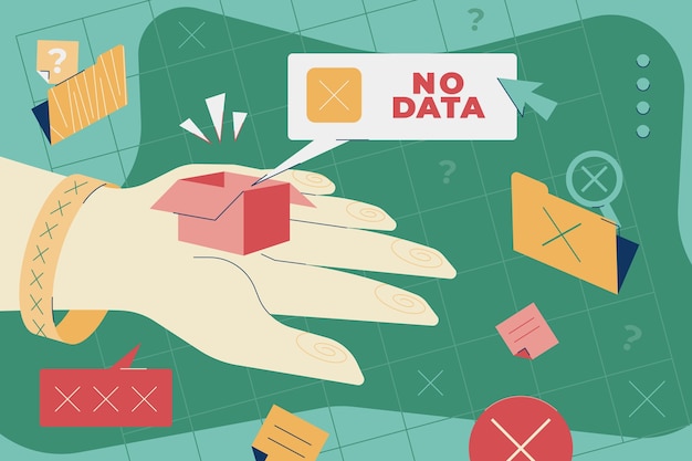 Free Vector | Hand drawn no data illustration Free Vector | Hand drawn no data illustration