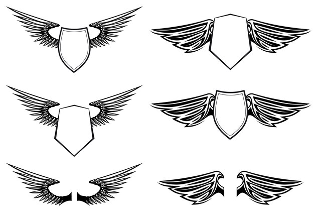 Premium Vector Heraldic Wings