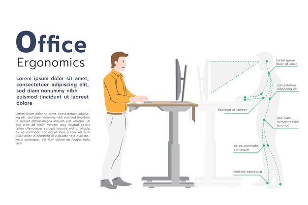 Premium Vector How To Get A Good Posture Infographic Correct Pose
