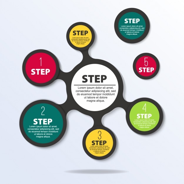 Free Vector | Infographic step template Free Vector | Infographic step template