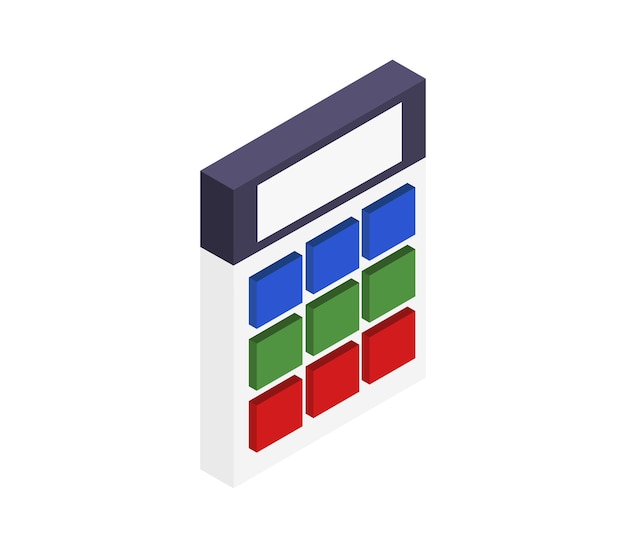 Premium Vector | Isometric calculator Premium Vector | Isometric calculator